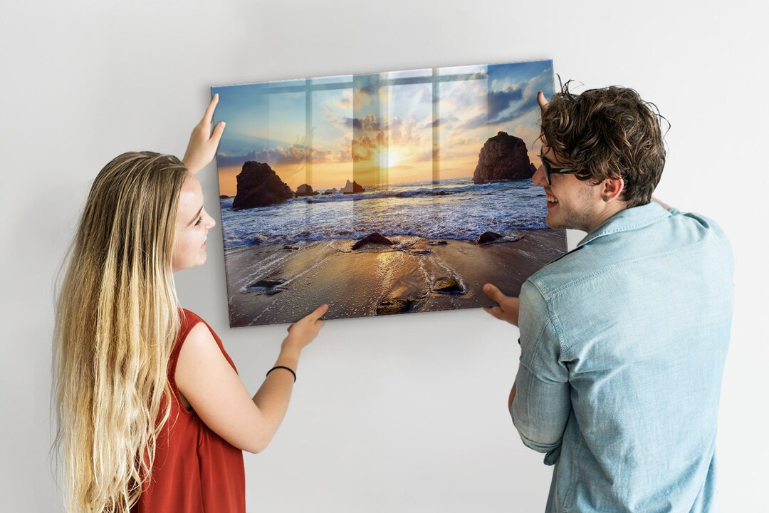 Sunset on the Beach Display Board, Large Magnetic Board, Multicolour ...