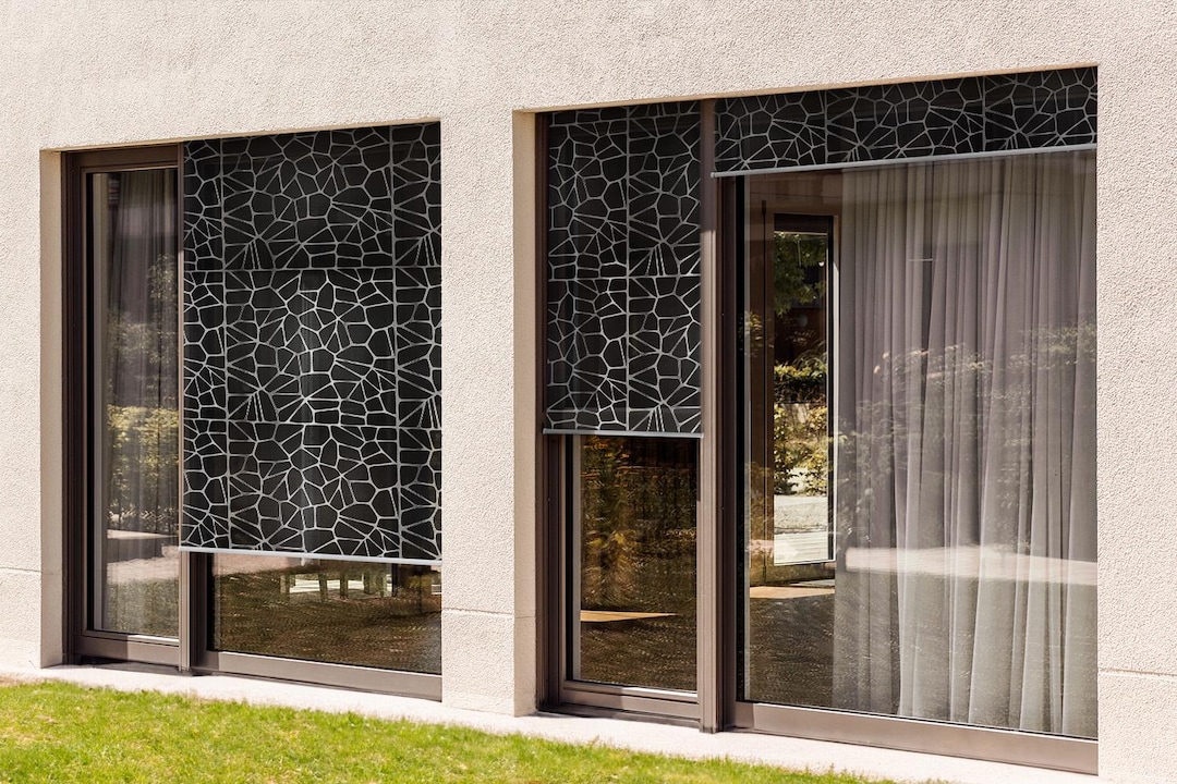 Exterior Roller Shades, Structures Balcony Roller Blinds, Mosaic of ...