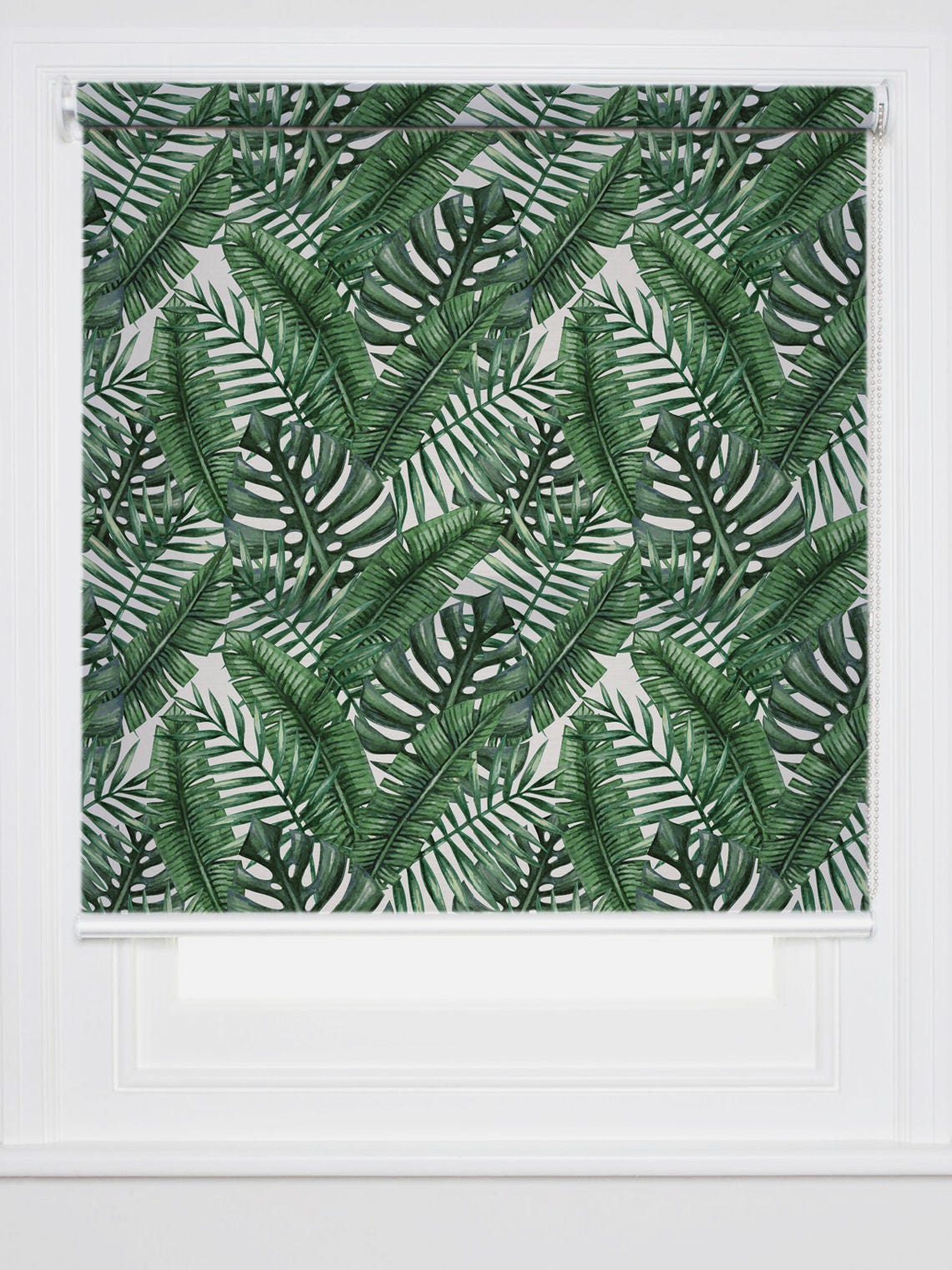 Tropical Leaves Roller Shades Window and Solar Custom Blinds | Etsy