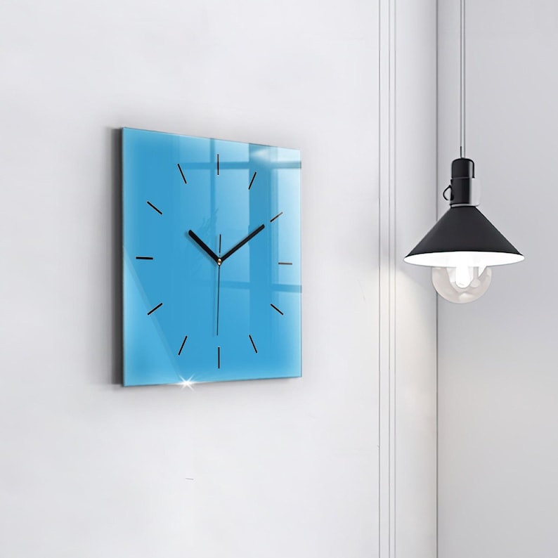 Modern Single Color Glass Custom Wall Clock - 24 Colors to Choose From ...