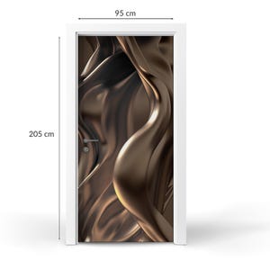 Liquid Gold Door Sticker, Carving Door Mural, Abstraction Door Decals ...