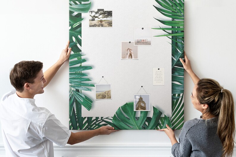 Monstera Frame, Cork Board, XXL Student's Notes Board, Pins Included ...