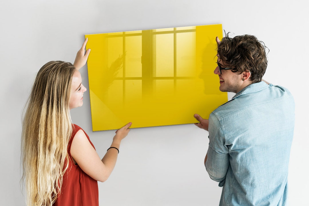 Yellow Command Center, Light Yellow Color, Magnetic Message Board, Memo ...