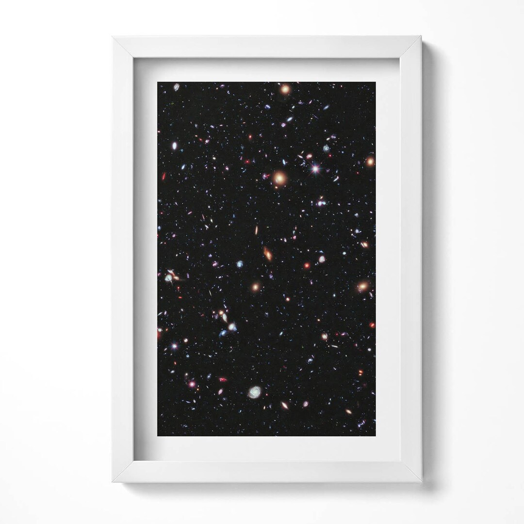 Nasa Photo - Starry Space Framed Art, Earth and Space Illustration in ...