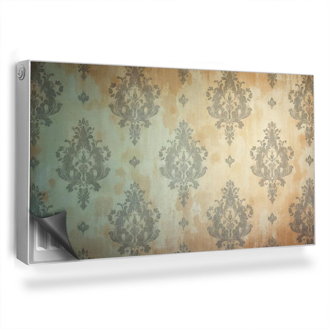 Pattern of Old Wallpaper in Vintage Style Radiator Cover, Creamy Magnet ...