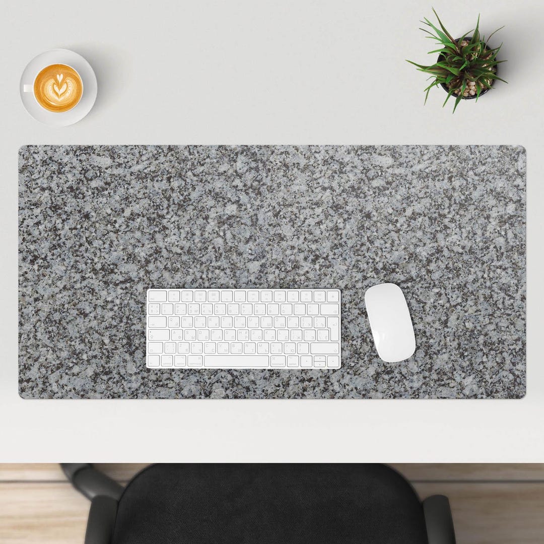 Granulated Pattern Desk Mat, Gray Desk Pad, PVC Table Protector ...