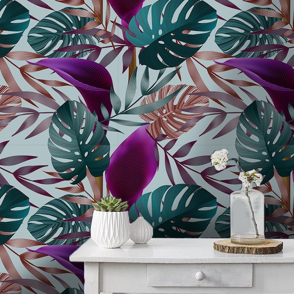 Removable Wallpaper Purple - Etsy