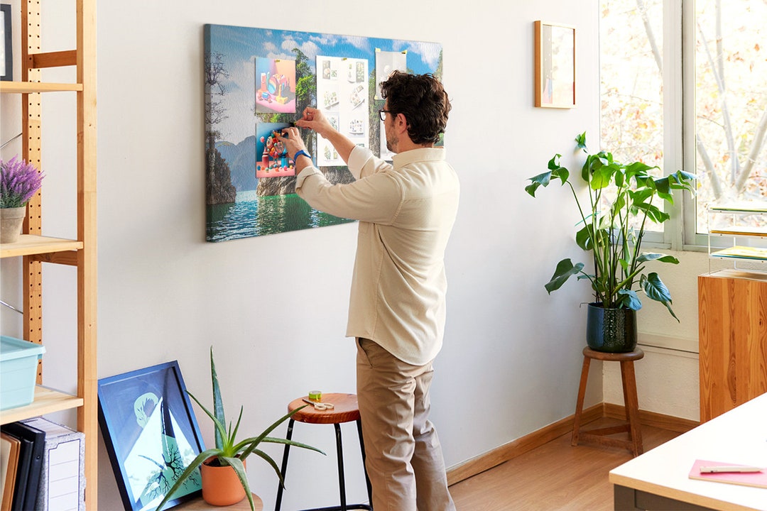 Lake Trees Nature, Student's Notes Board, Custom Pattern, XXL Cork ...