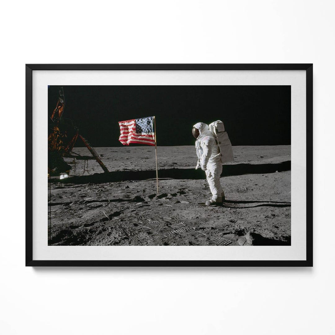 Moon Landing - Nasa Photo Print in Frame, Earth and Space Art Print ...
