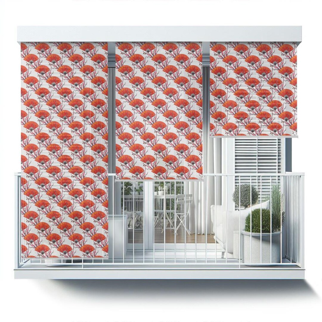 Exterior Roller Shades, Piece Balcony Roller Blinds, Fans and Twigs of ...