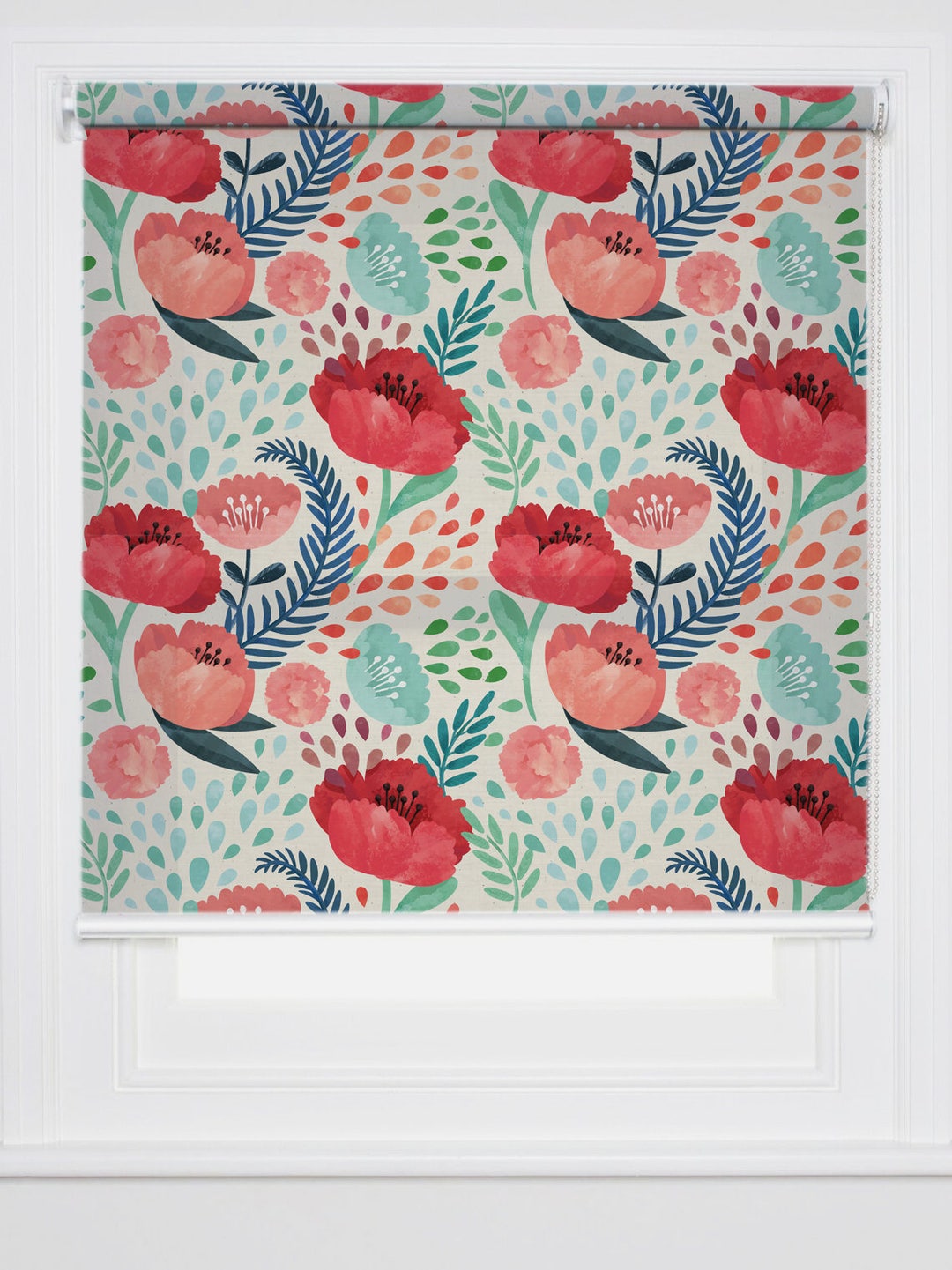 Classic Poppies Roller Shades, Window and Solar Custom Blinds Shades ...