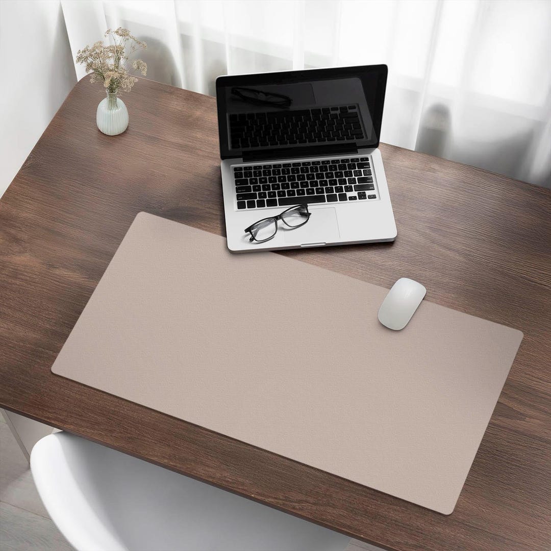 Color: Light Brown Desk Mat, Beige Desk Pad, PVC Table Protector ...