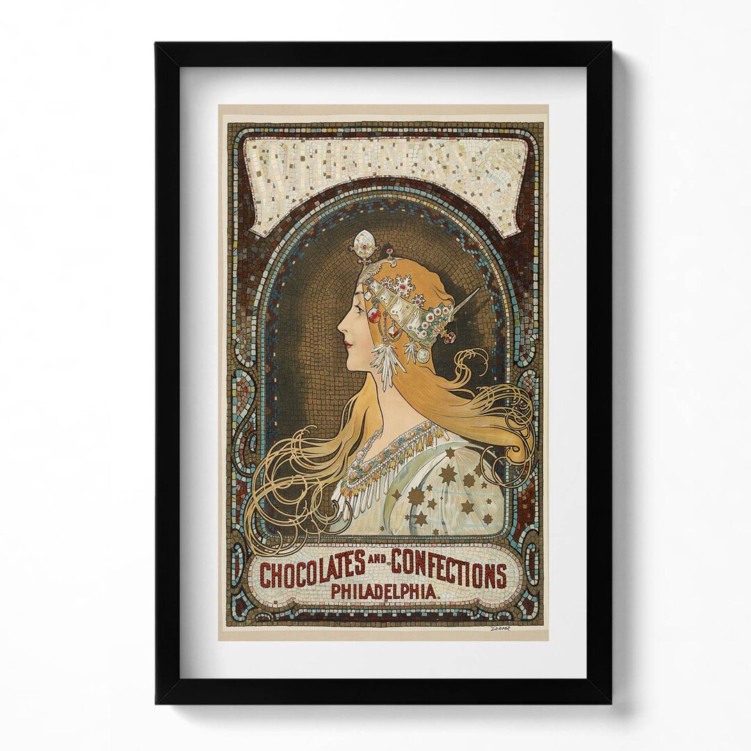 Woman Illustration - Alfons Mucha Framed Art, People Illustration in ...