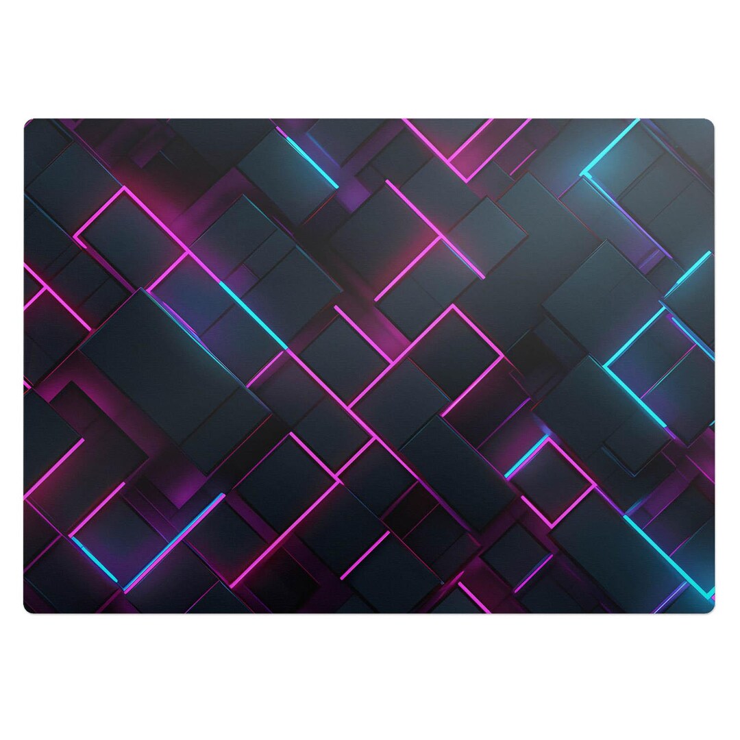 Neon Rectangles Computer Chair Mat, Purple Office Chair Mat, Chair Mat ...