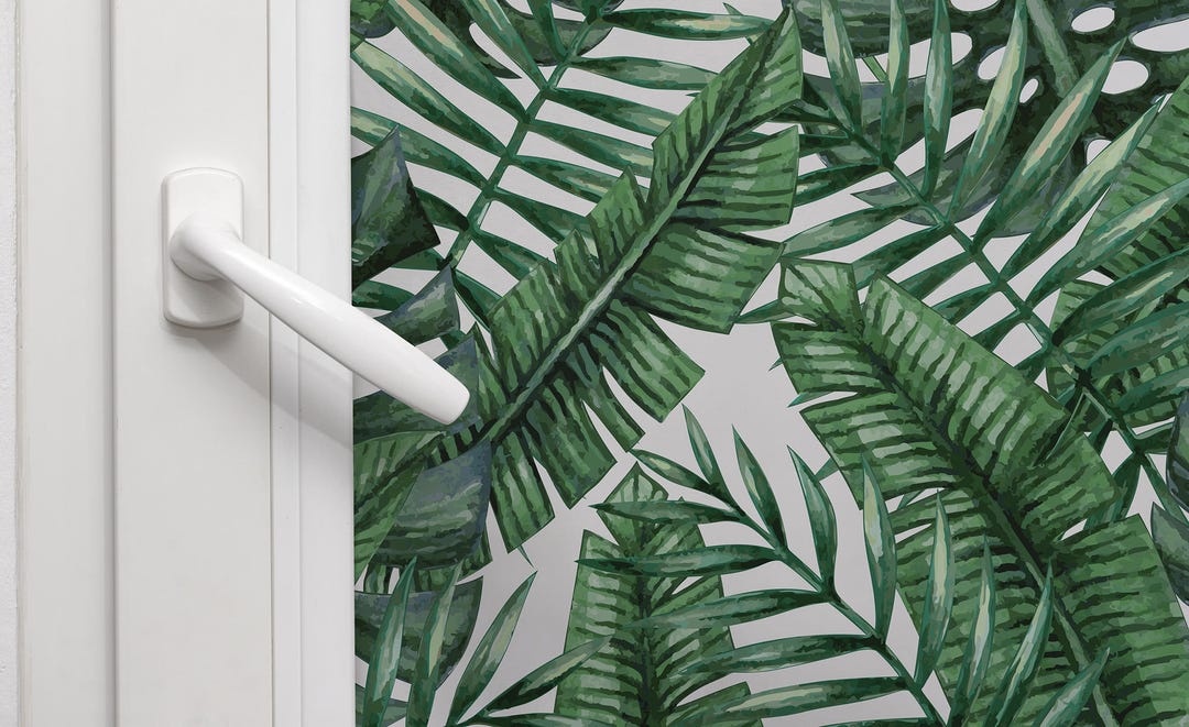 Tropical Leaves Roller Shades, Window and Solar Custom Blinds Shades ...