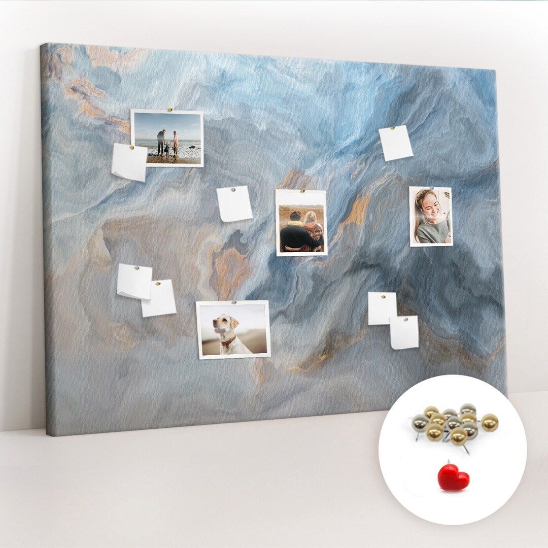 Marble Pattern, Mood Board, XXL Student's Notes Board, Blue, Cork Board ...