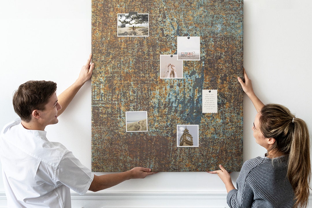 Metal Iron Rust, Brown, Student's Notes Board, Custom Pattern, Pins ...