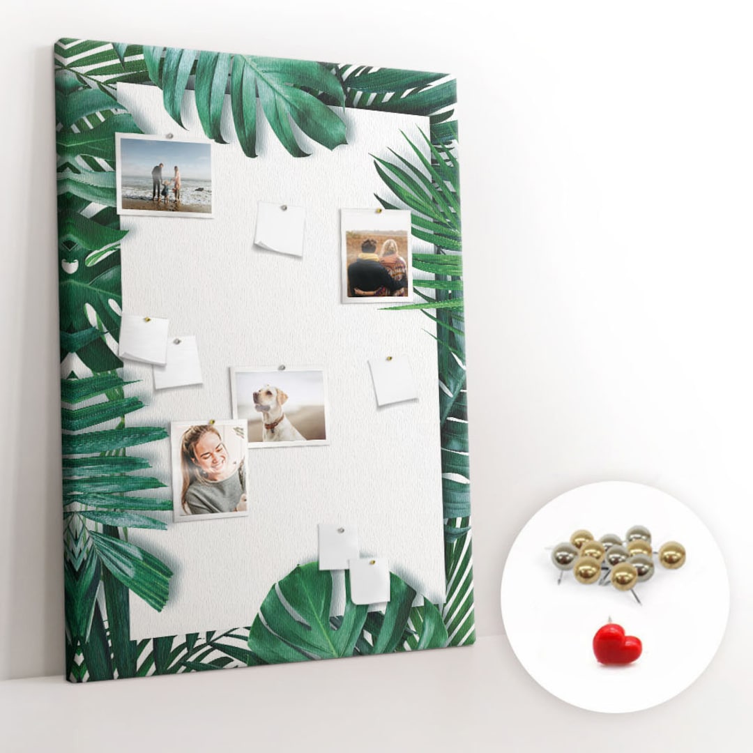 Monstera Frame, Cork Board, XXL Student's Notes Board, Pins Included ...