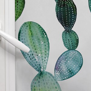 Green Cactus Roller Shades, Window and Solar Custom Blinds Shades Photo Custom Printed Pattern ...