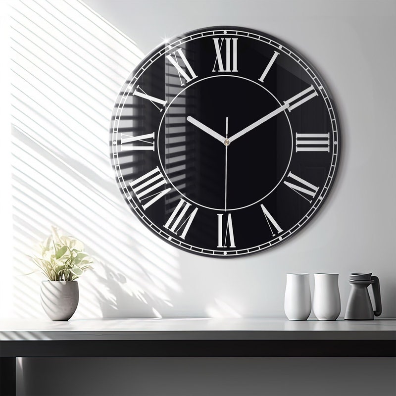 Black White Clock - Etsy