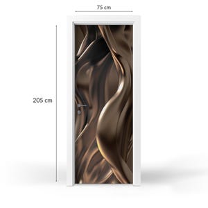Liquid Gold Door Sticker, Carving Door Mural, Abstraction Door Decals ...