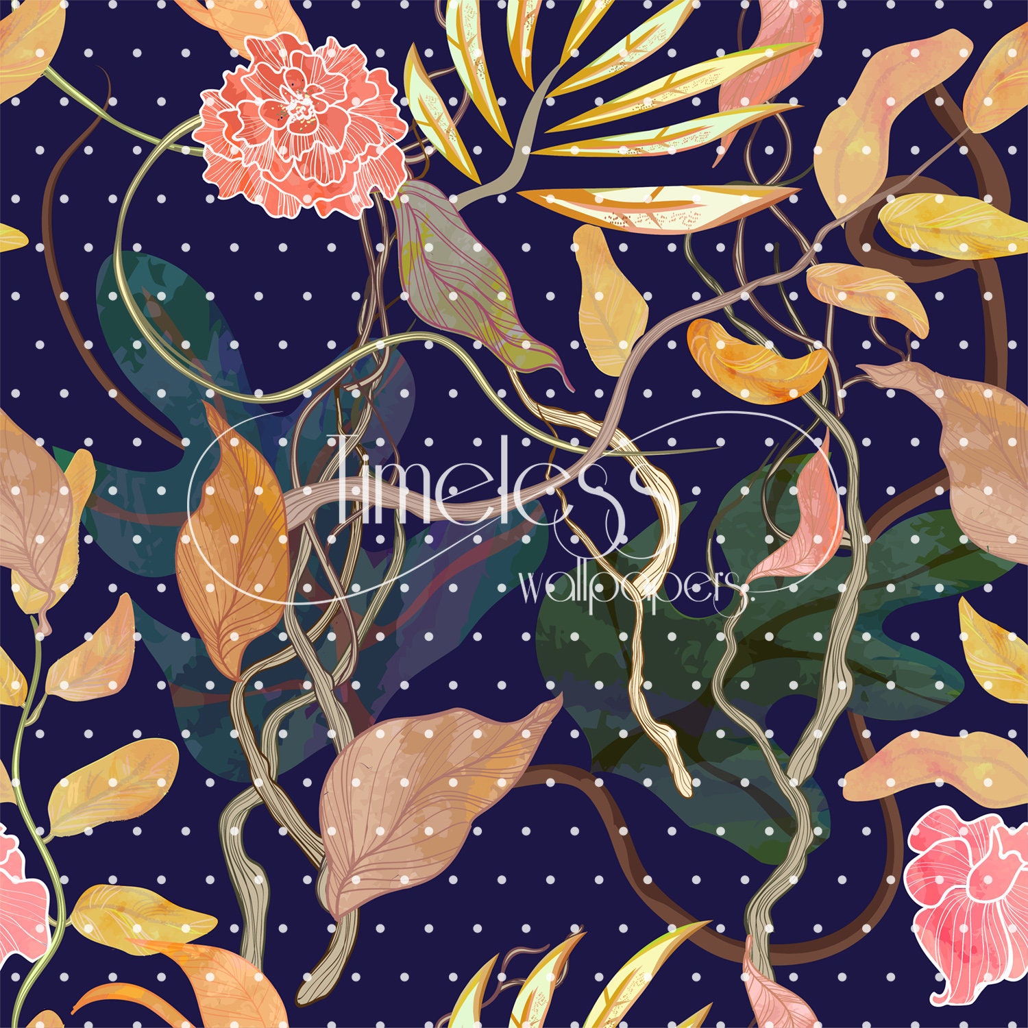 Trendy Harbor Theme Plants Removable Wallpaper Purple and - Etsy