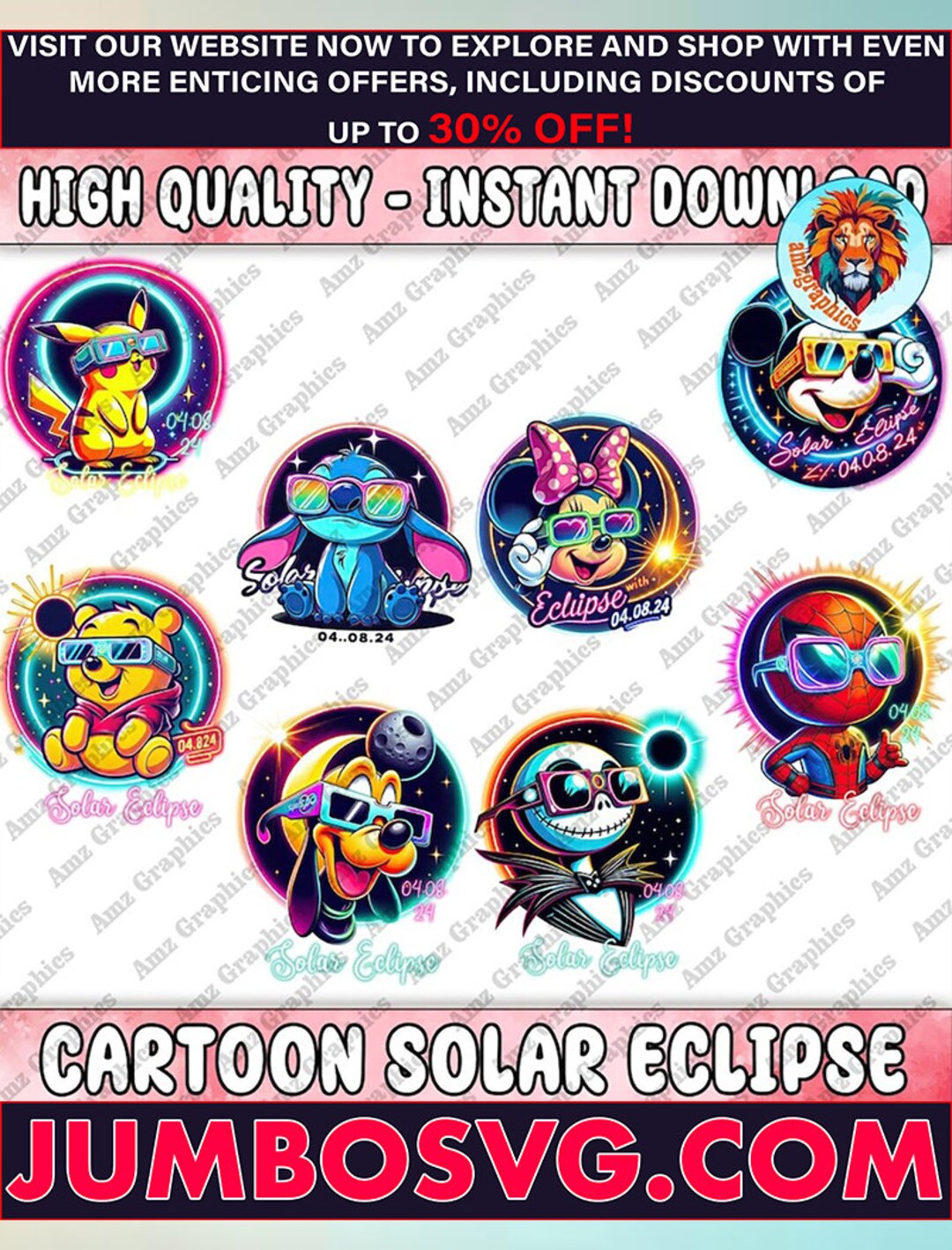 8 Cartoon Total Solar Eclipse Png Bundle, Total Solar Eclipse 2024 Png ...
