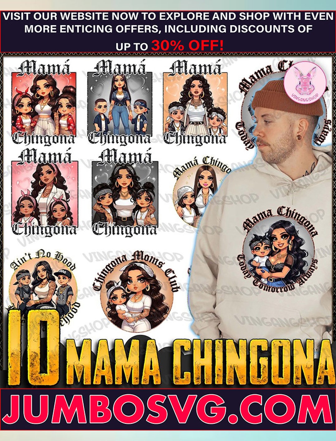10 Mama Chingona Chicana Mom Png Bundle, Latina Mother's Day Png, Gift ...