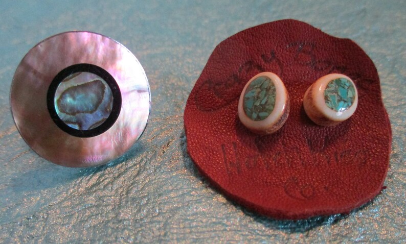 Shell Me A Story: 3 Pc Set Shell Abalone Bone and Turquoise - Etsy