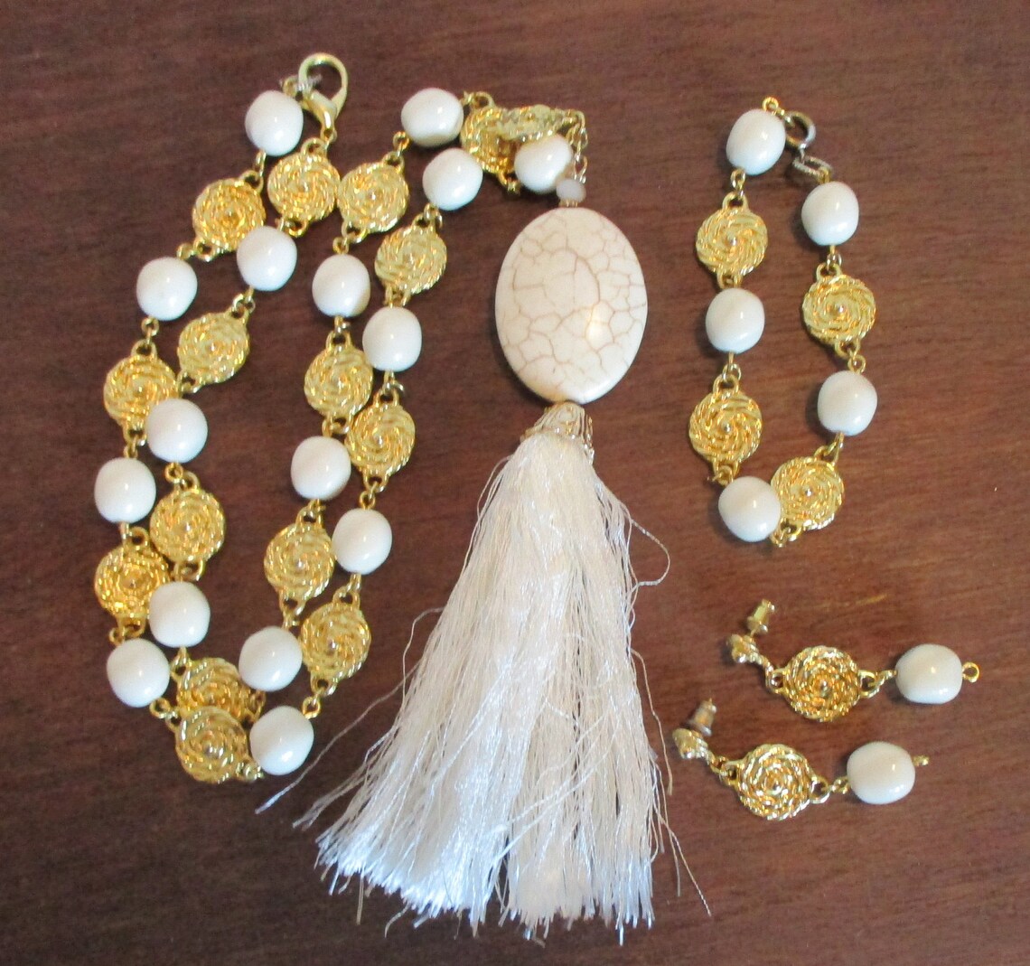Tickle My Fancy: 4 Pc Necklace, Tassel Pendant, Bracelet, Earrings ...