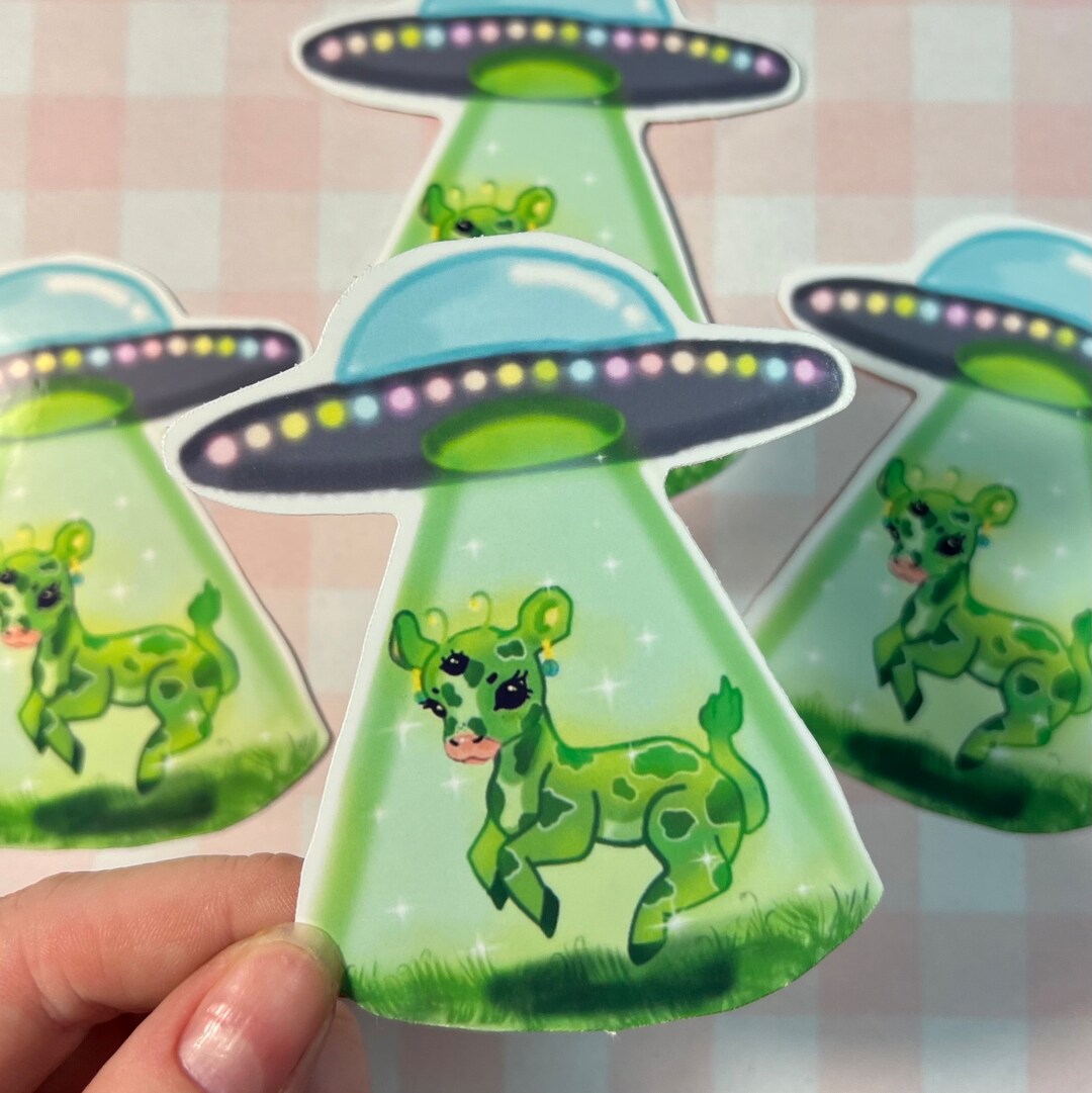 Celeste the Alien Cow Spooky 3.4in Glossy Sticker - Etsy