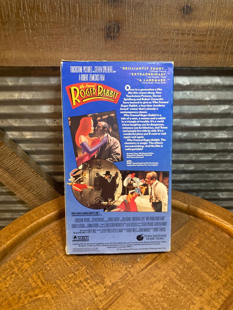 Who Framed Roger Rabbit VHS 1988 - Etsy