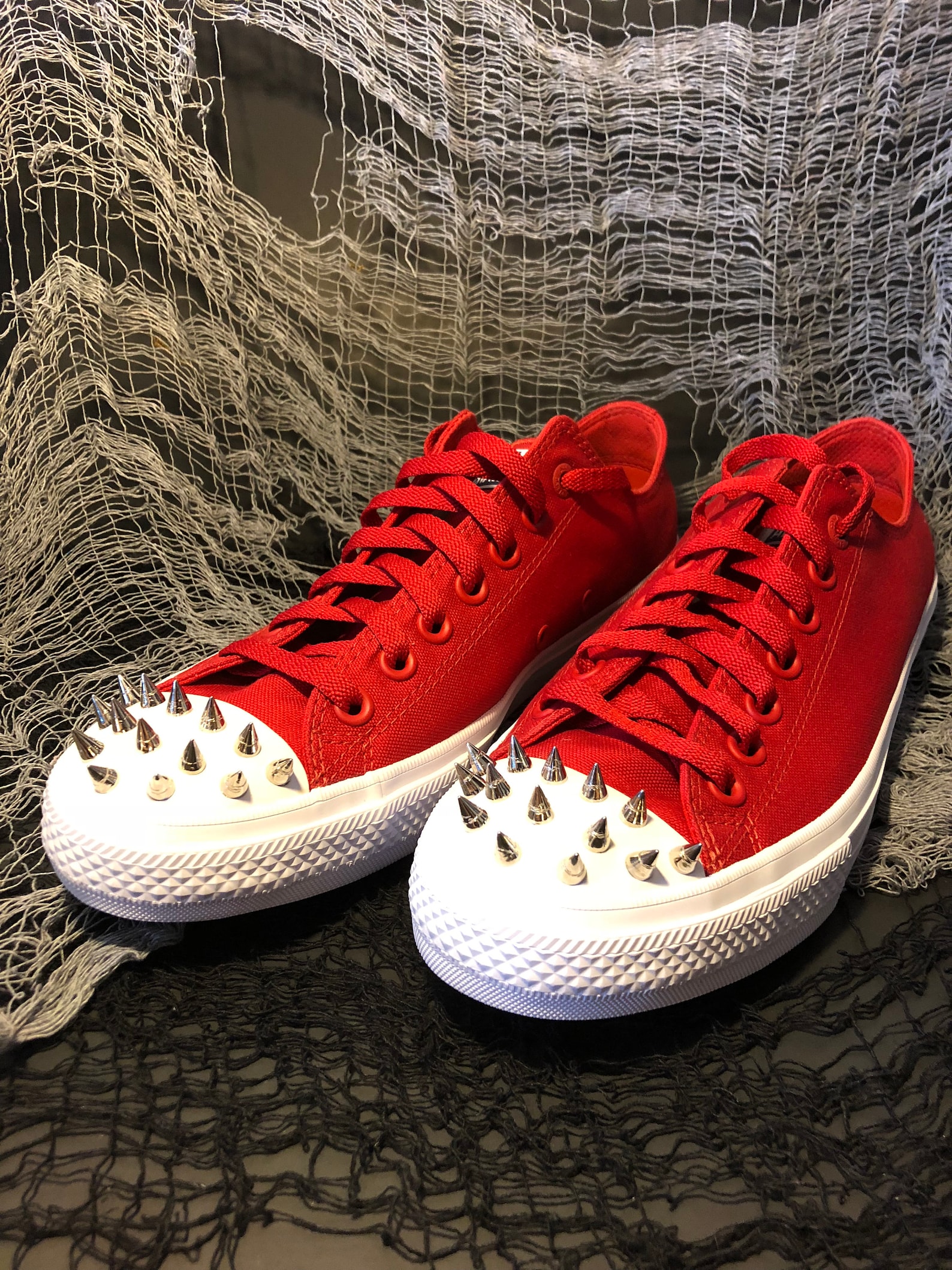 Punk Spiked Chucks converse Chuck Taylor All Stars - Etsy