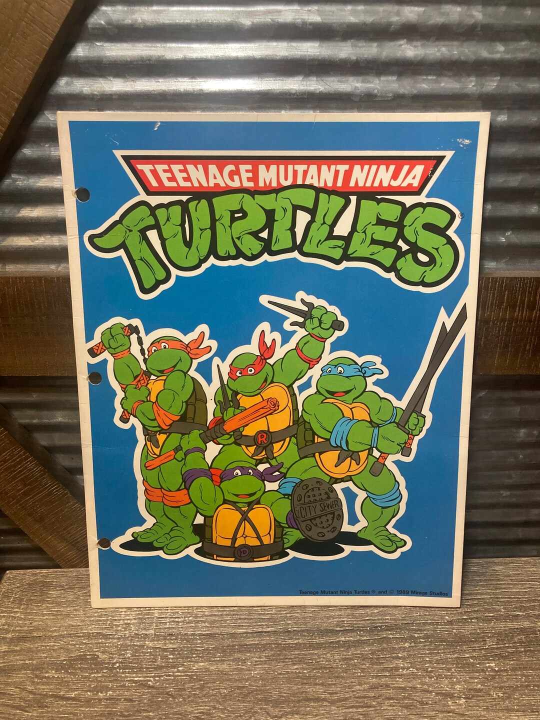 Vintage Teenage Mutant Turtles Folder - Etsy