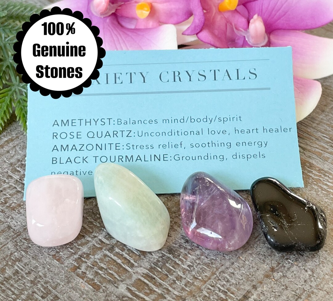 Anxiety Relief Crystal Set, Healing Crystals to Relieve Stress, Calming ...