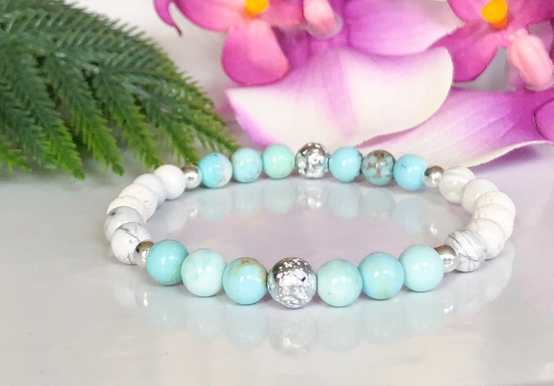 Turquoise Essential Oil Diffuser Bracelet Calming - Etsy Canada