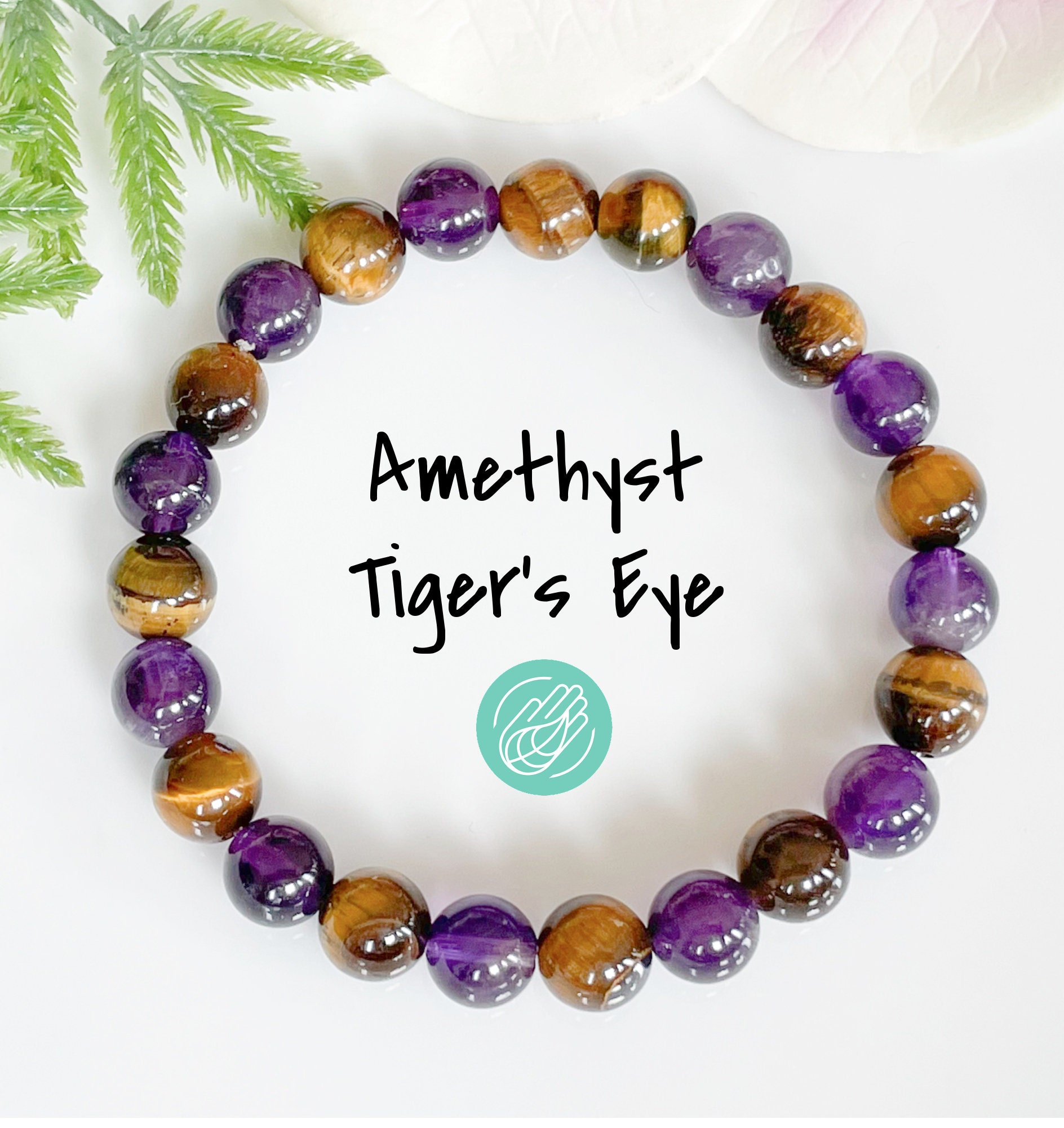 Amethyst and Tigers Eye Anxiety Bracelet Gemstone Bracelet Beaded Bracelet for Women Healing Crystal Bracelet Gift Idea for Mom Etsy