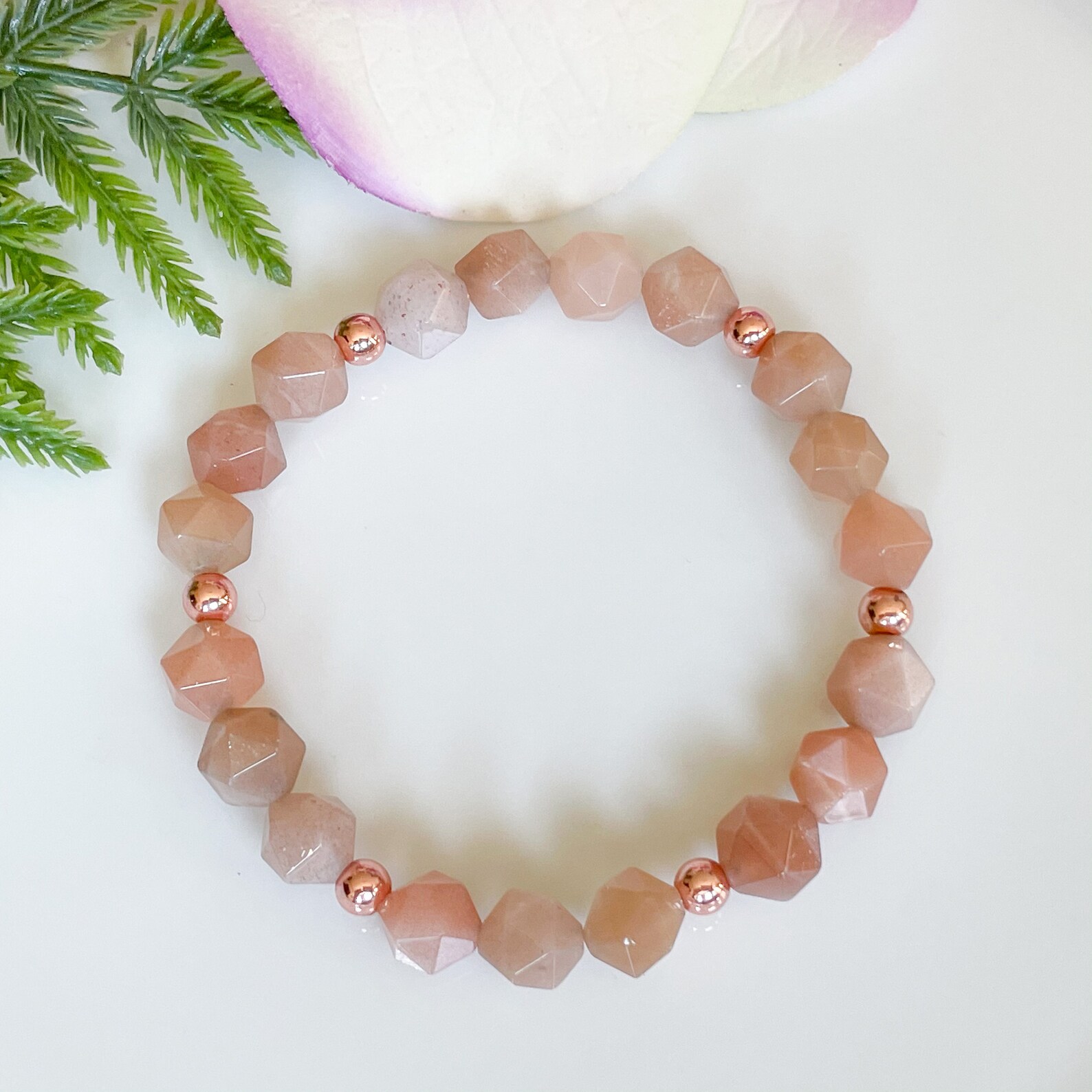 Sunstone Bracelet Healing Crystals Bracelet Natural Gemstone | Etsy