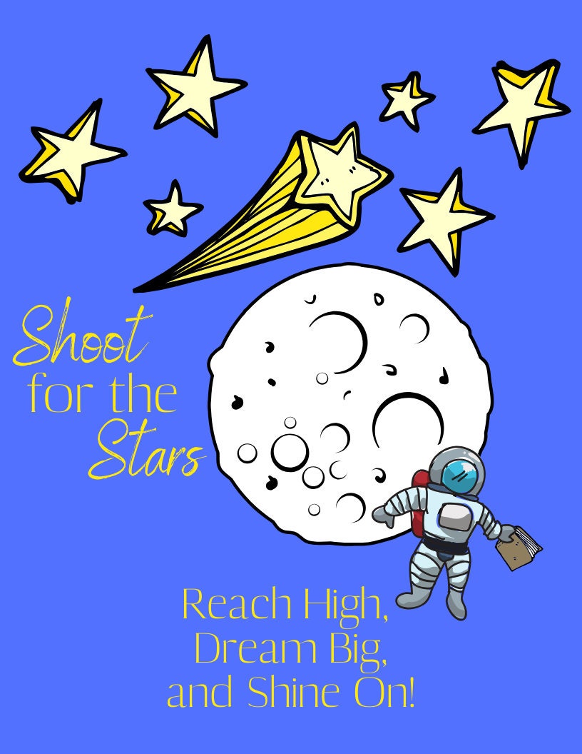 Shoot for the Stars Motivational Sign - Etsy