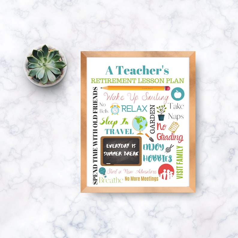 Teacher's Retirement Lesson Plan - Teacher Gift- Retirement Gift ...