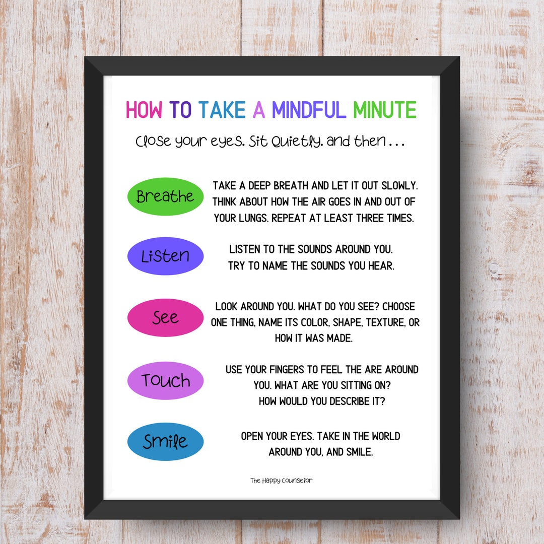Take a Mindful Moment Calming Colors Sign - Classroom Back to School ...