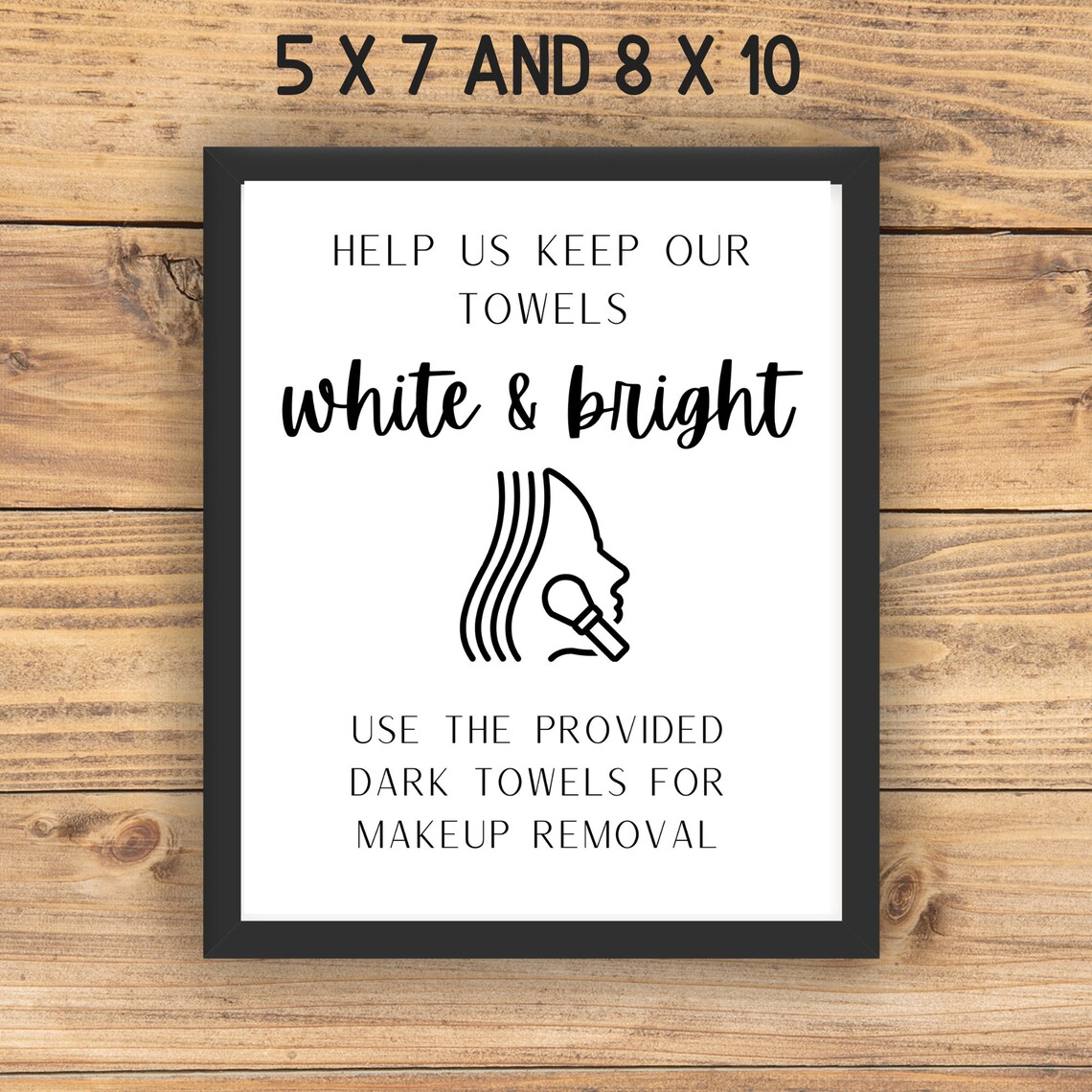 Airbnb Makeup Towel Sign Short Term Rental Airbnb Airbnb | Etsy