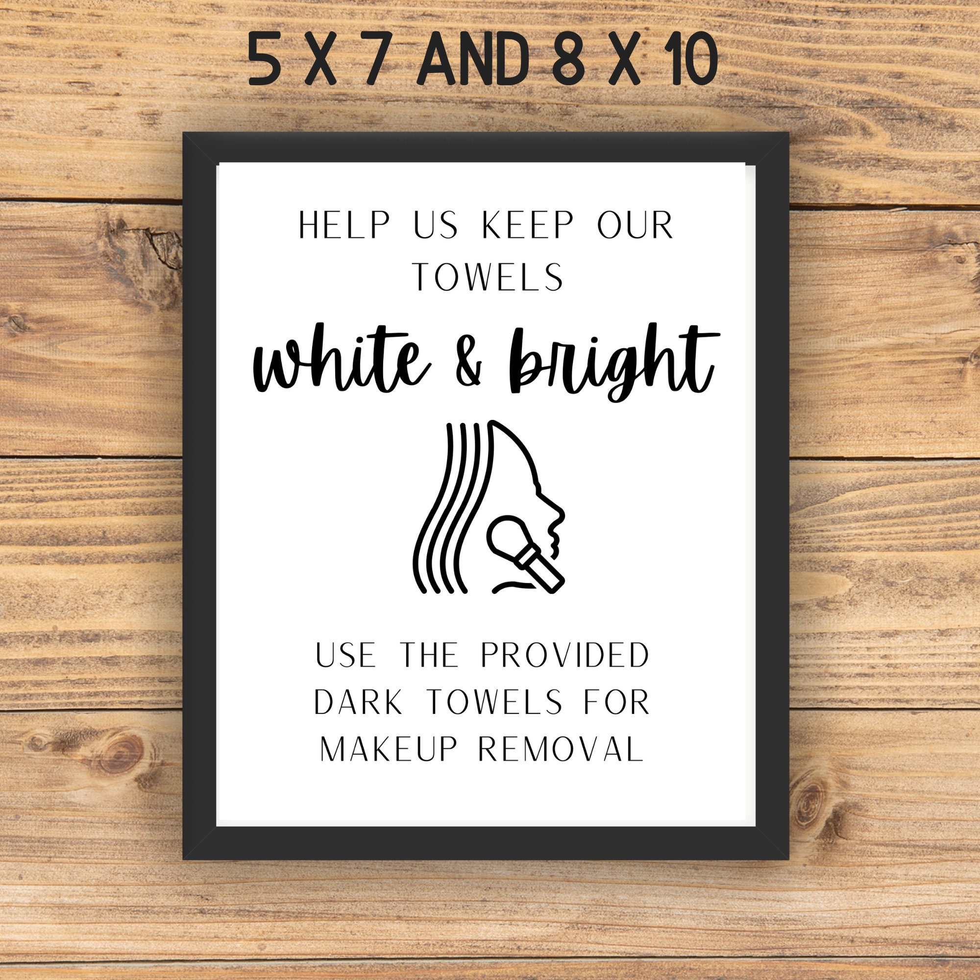 Airbnb Makeup Towel Sign: Short Term Rental Host Help (digital Download ...