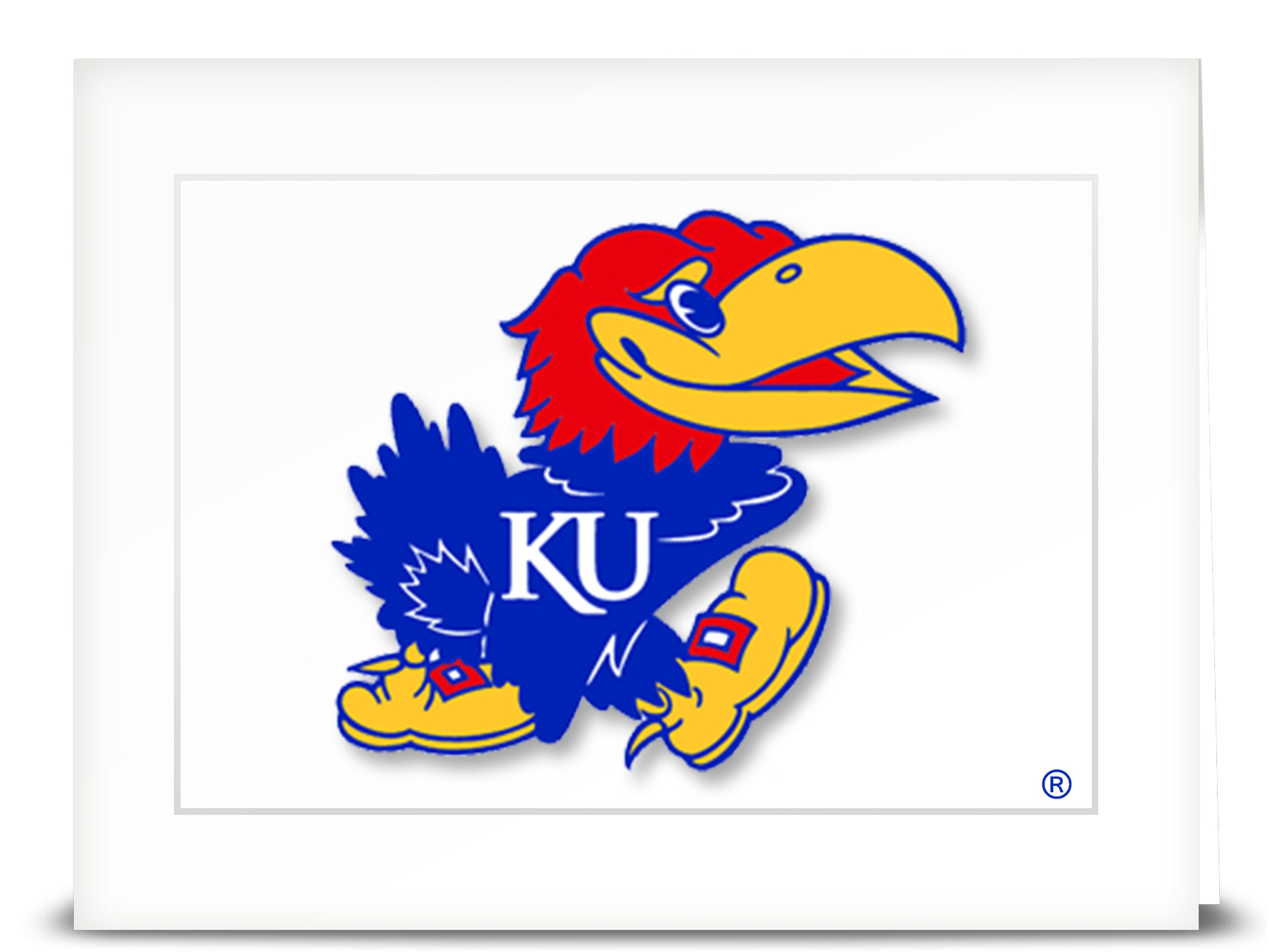 KU Jayhawk Folded Card - Etsy