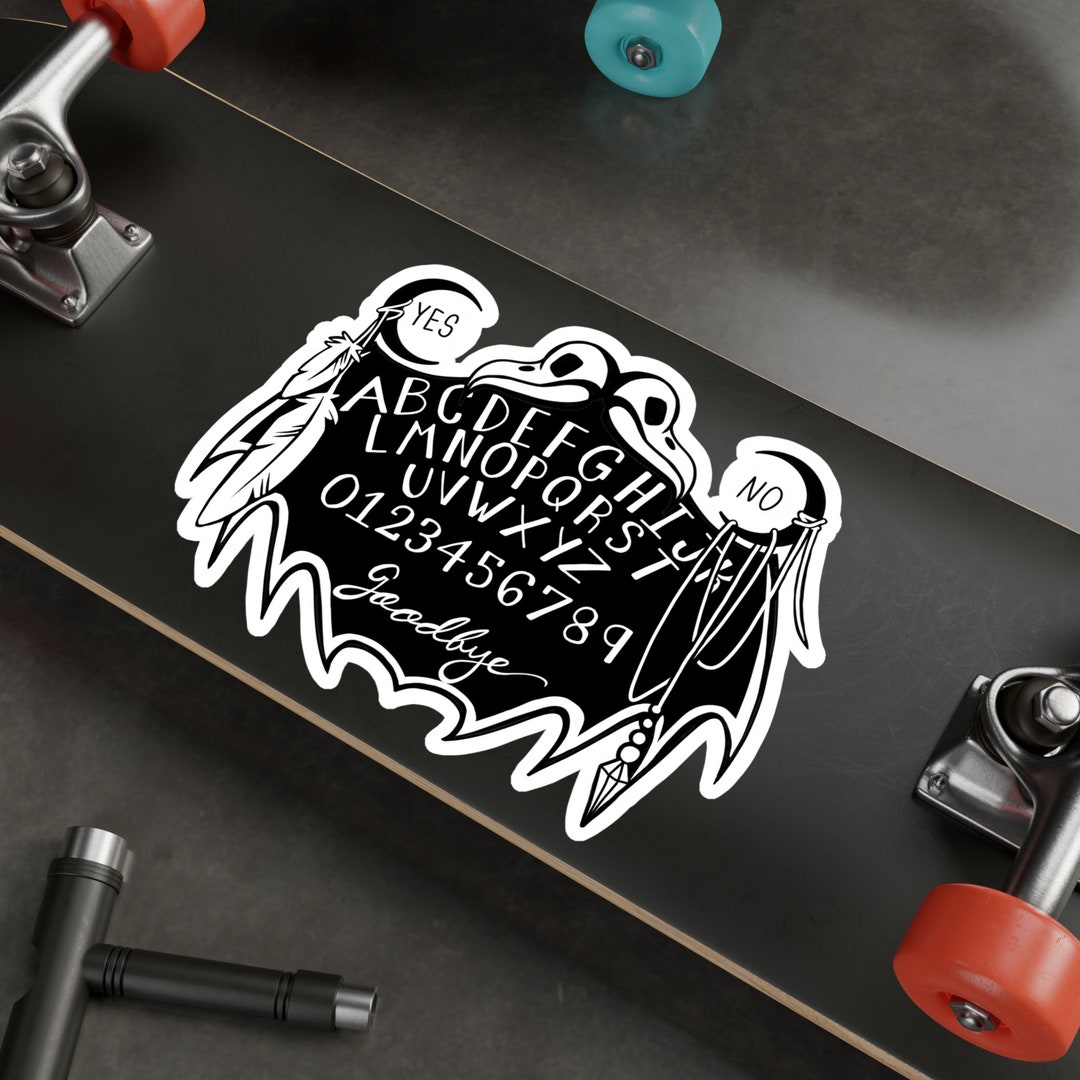Ouija Board Sticker Black and White Halloween Goth Kiss-cut Vinyl ...