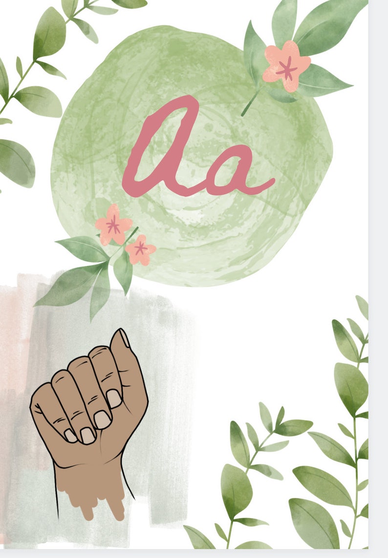 ASL Alphabet Color Drawings American Sign Language, 54 Images All 26 ...