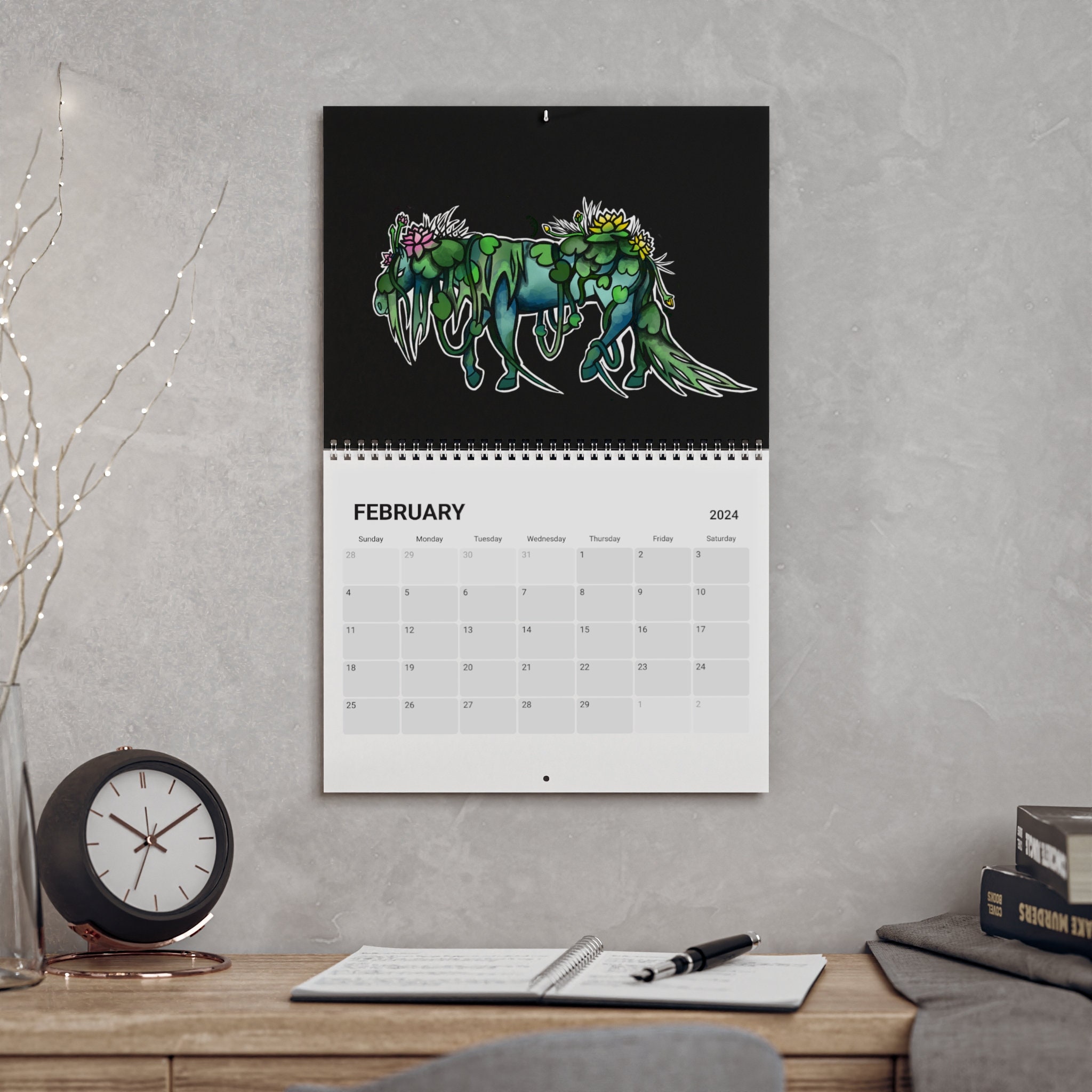 Monster Lover's 2024 Calendar of Cryptids Fiji Mermaid, Dragon, Vampire ...