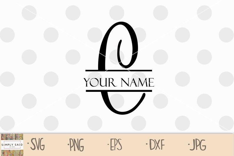 Split Letter C Svg - Split Monogram C Svg - Initial C Svg - Split ...