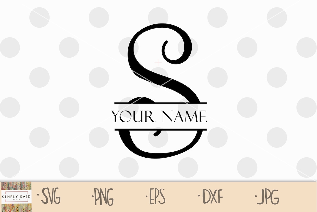 Split Letter S Svg - Split Monogram S Svg - Initial S Svg - Split ...