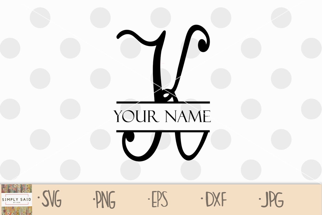 Split Letter K Svg - Split Monogram K Svg - Initial K Svg - Split ...